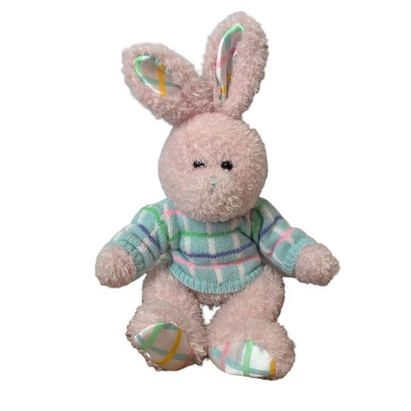 Goffa | Toys | Goffa Bunny Plush Rabbit Pastel Pink Gingham Plaid ...